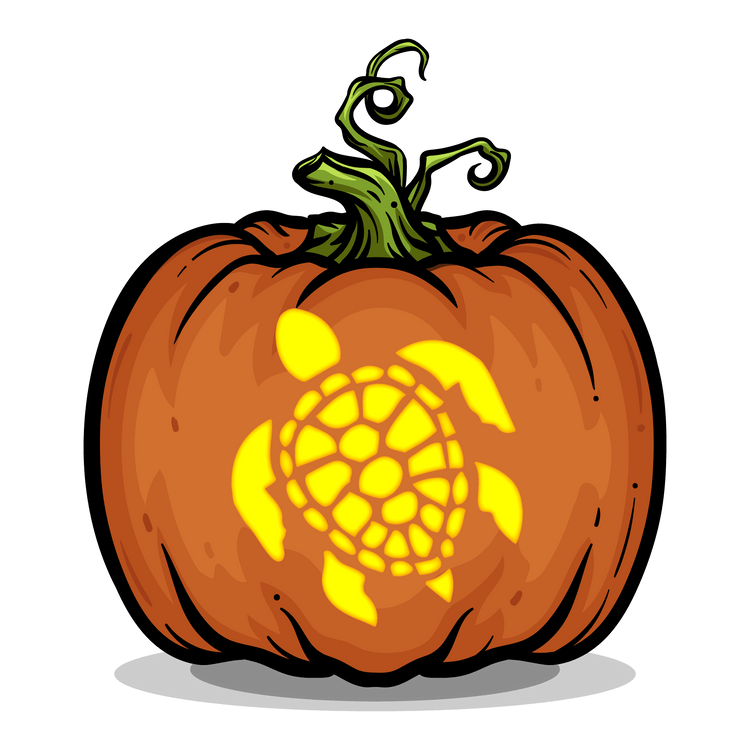 Sea Turtle Pumpkin Carving Stencil - Pumpkin HQ
